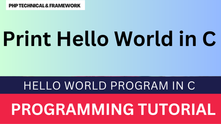 Print Hello World in C - Code Learning Print Hello World in C - Code Learning